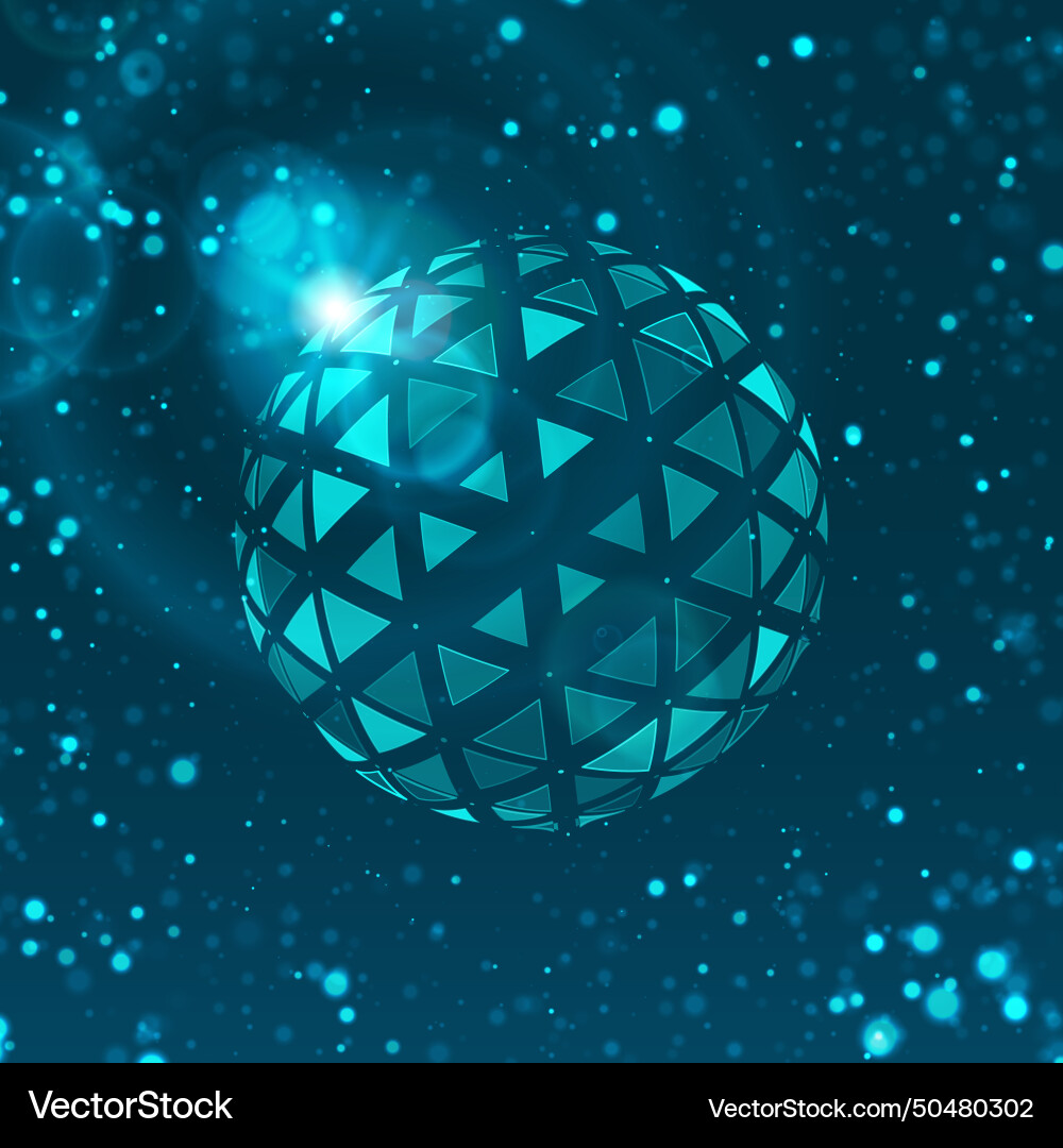 Futuristic geometric sphere Royalty Free Vector Image