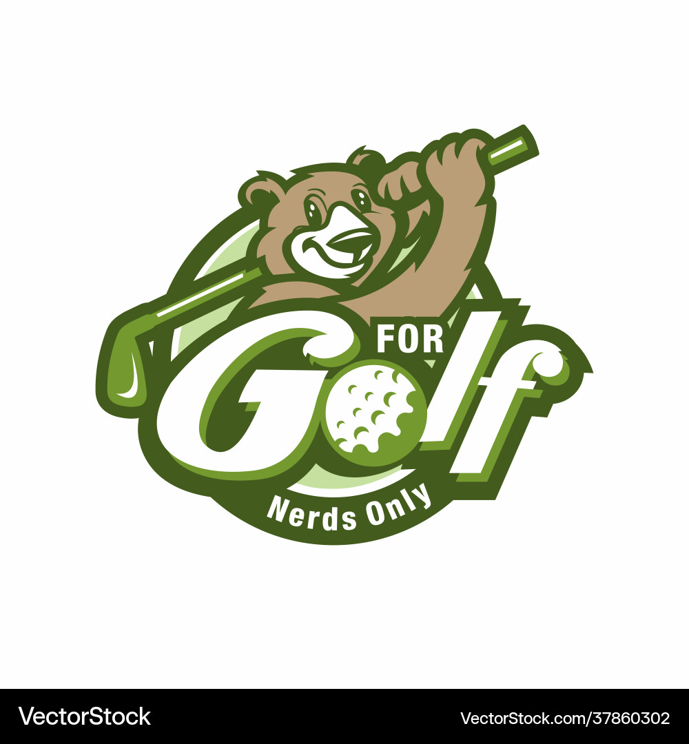 Golf logo for television show and youtube channel Vector Image