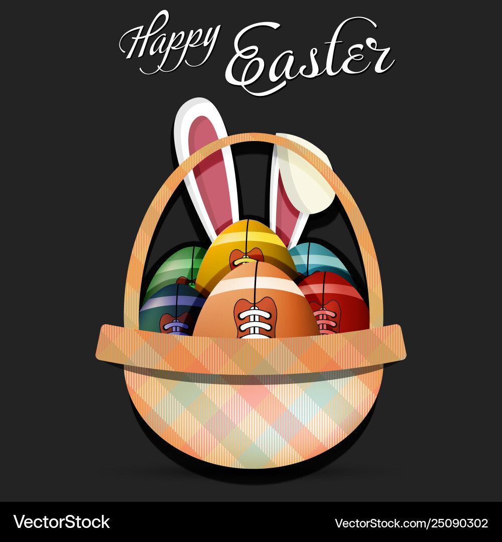 Happy easter football balls in form eggs Vector Image