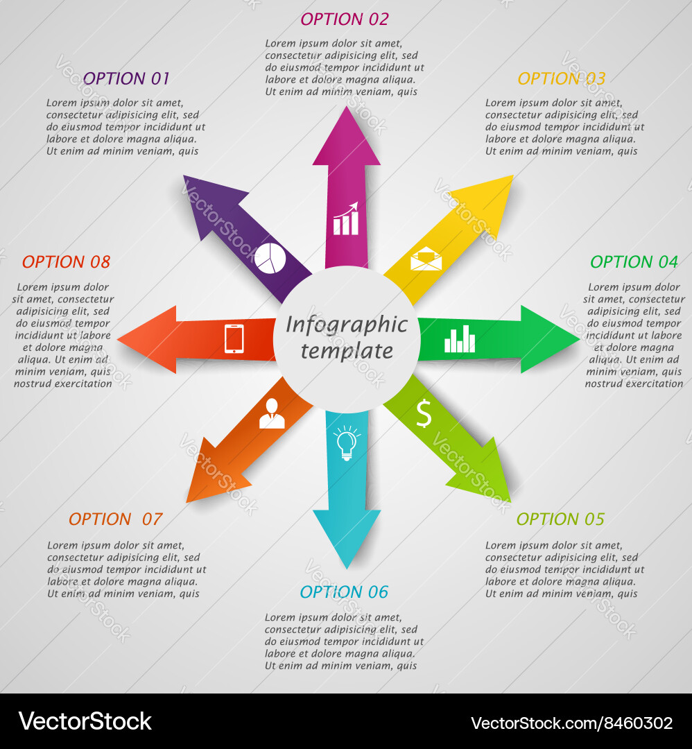 Infographic arrow template Royalty Free Vector Image