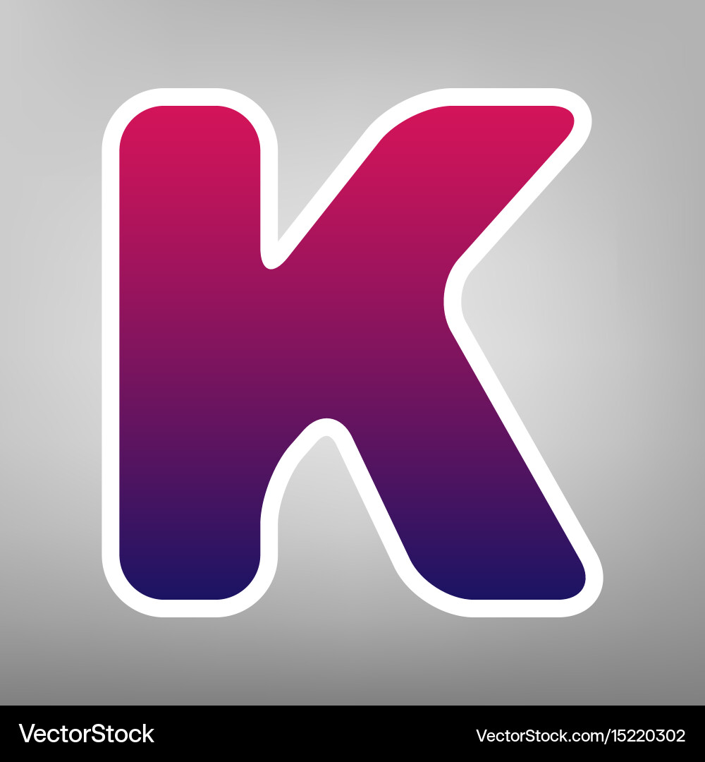 Letter k sign design template element Royalty Free Vector