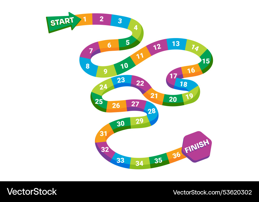 Snake board game for kids funny platform Vector Image