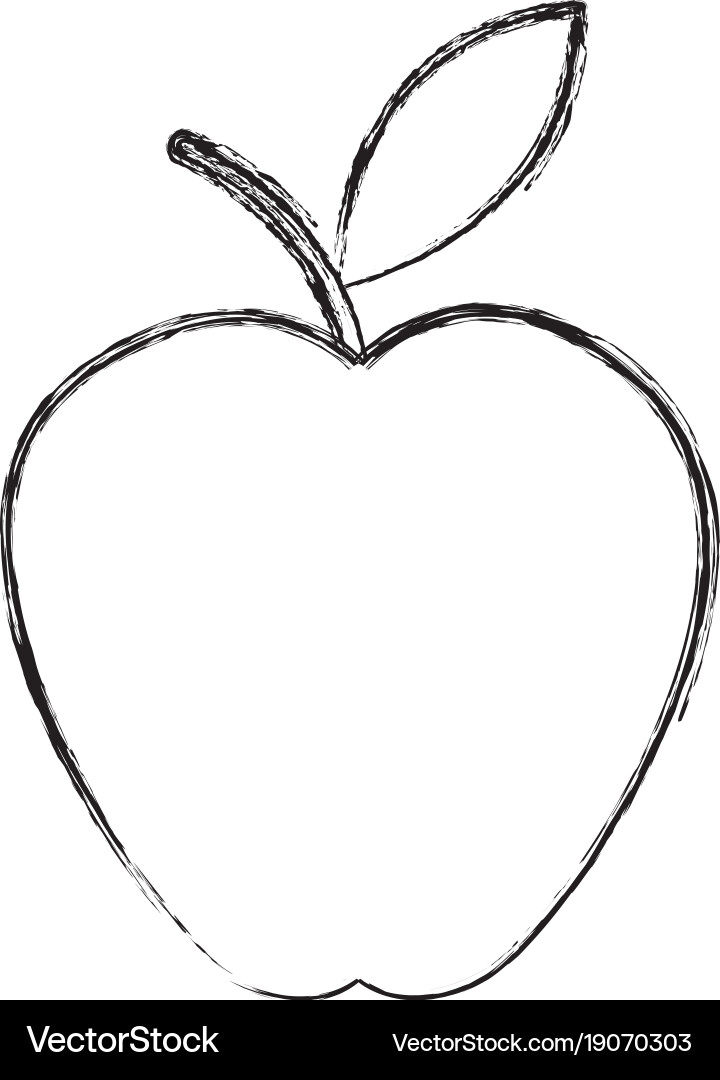 Apple fruit symbol Royalty Free Vector Image - VectorStock