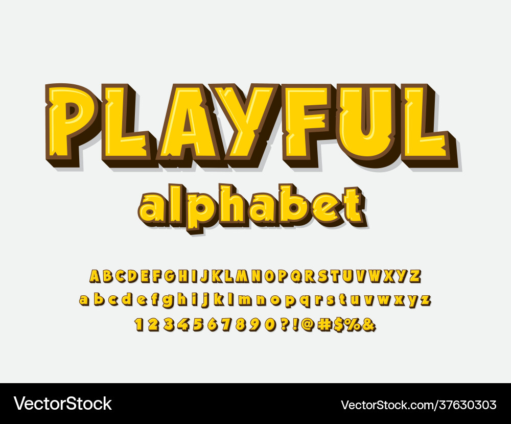 Cartoon font Royalty Free Vector Image - VectorStock