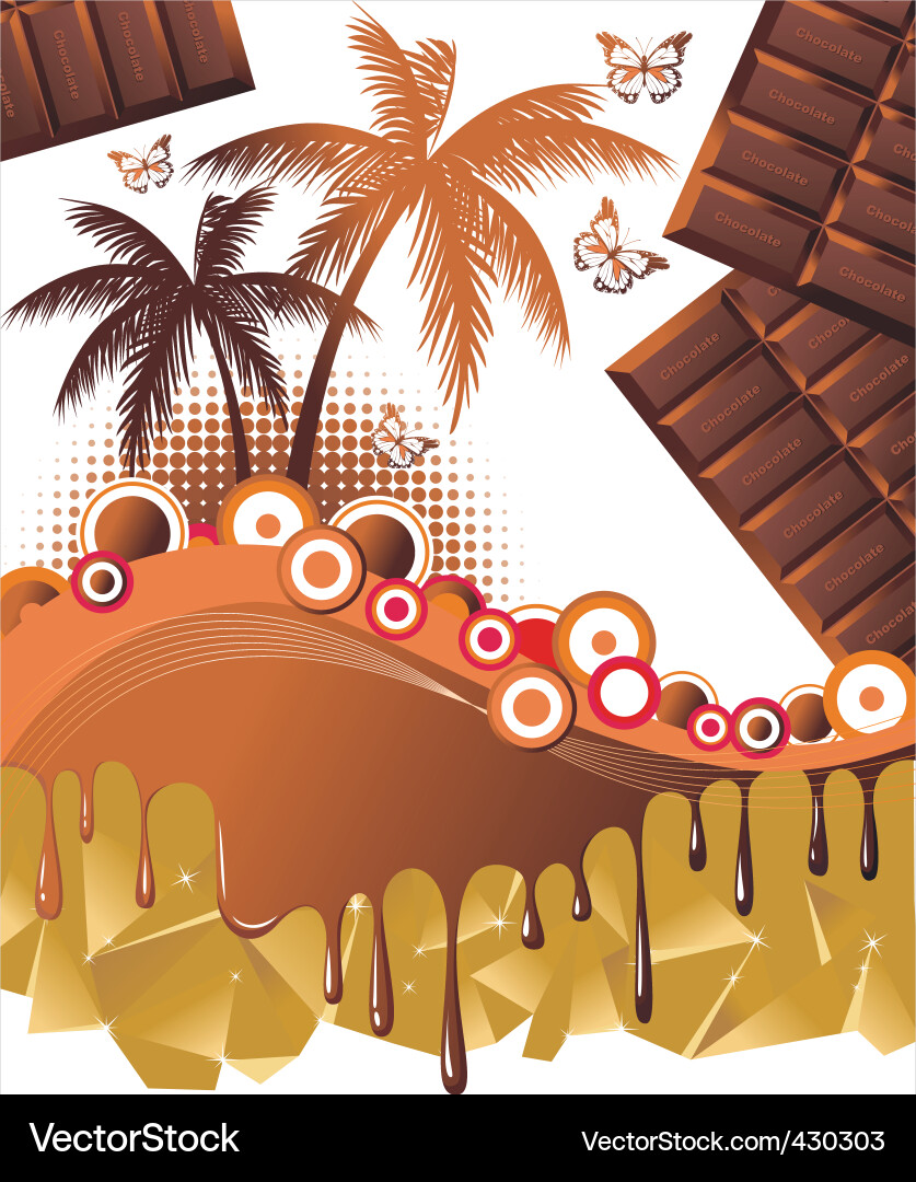 Chocolate Splash Background Royalty Free Vector Image