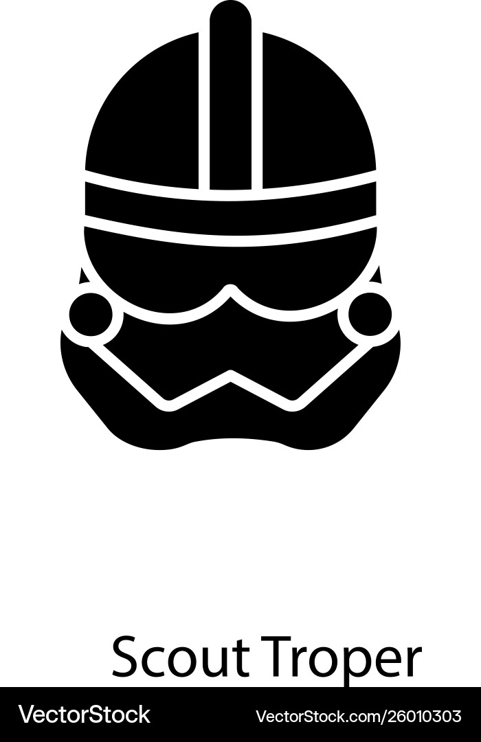 Stormtrooper helmet Royalty Free Vector Image - VectorStock