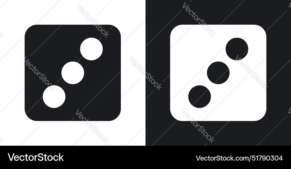 Dice three icon Royalty Free Vector Image - VectorStock