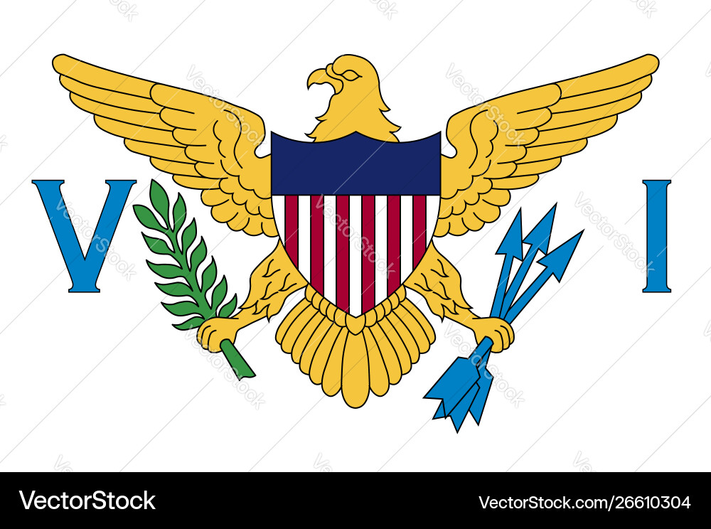 Flag virgin islands united states Royalty Free Vector Image