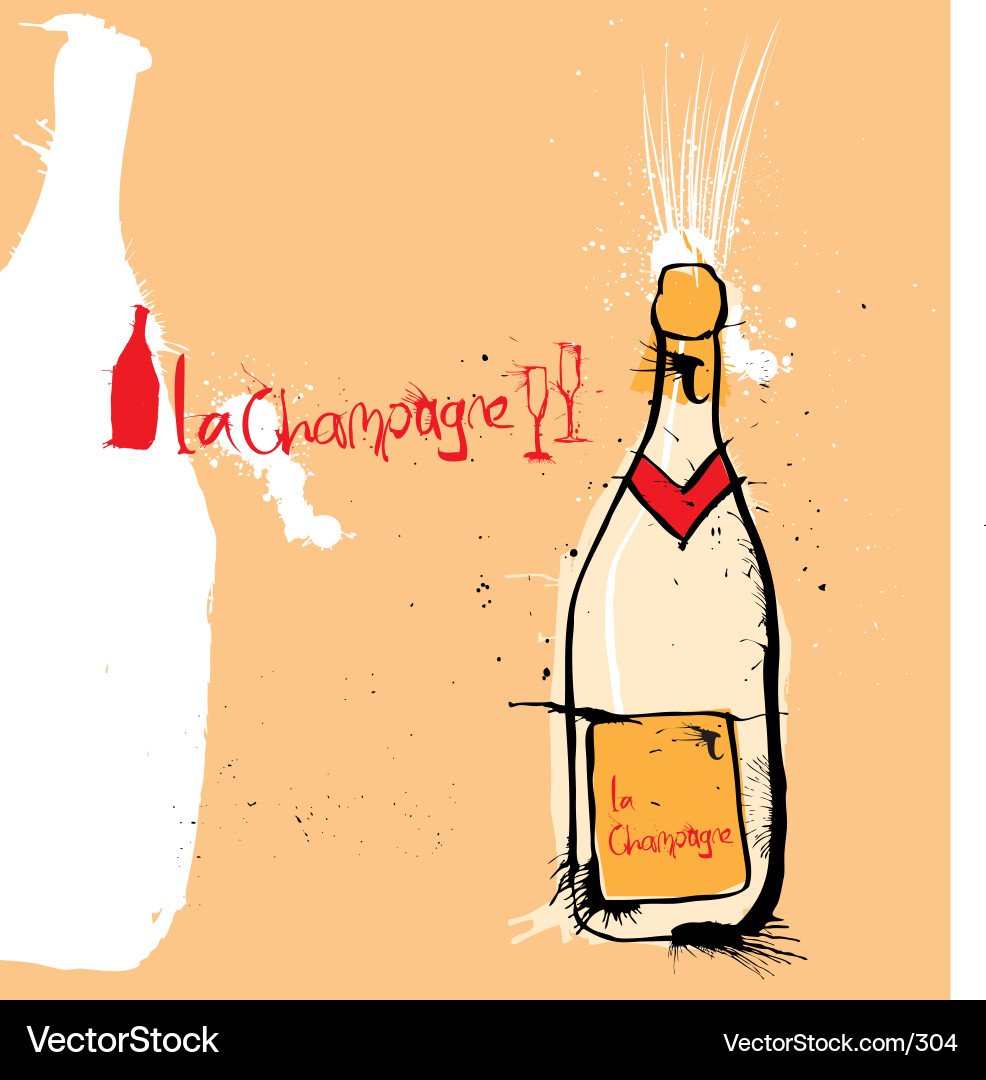 La champagne Royalty Free Vector Image - VectorStock