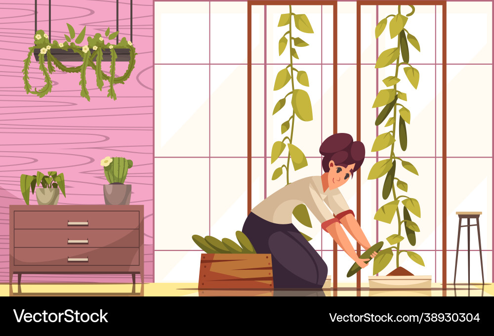 Local farmers flat background Royalty Free Vector Image