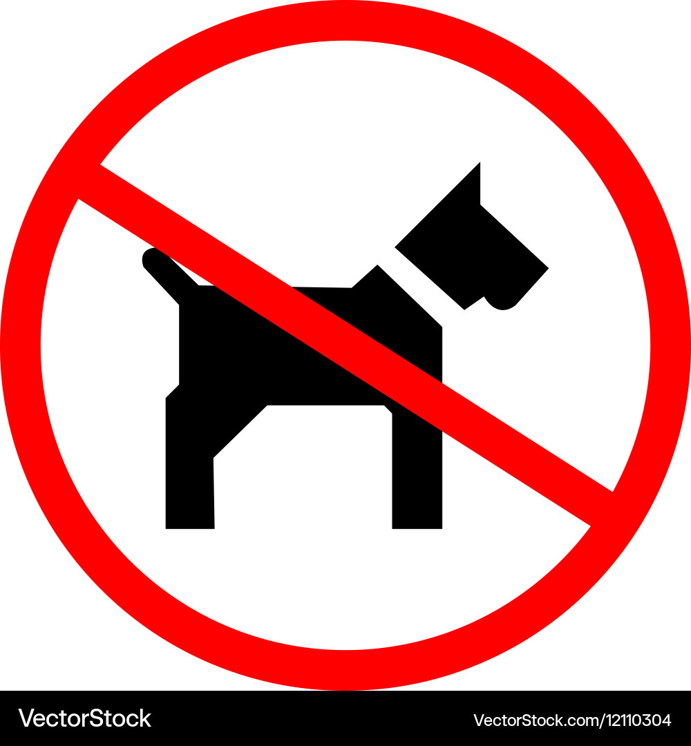 No dogs Royalty Free Vector Image - VectorStock