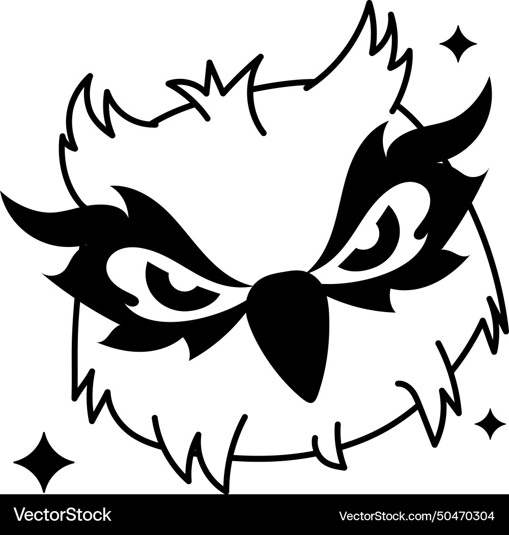 Owl face Royalty Free Vector Image - VectorStock