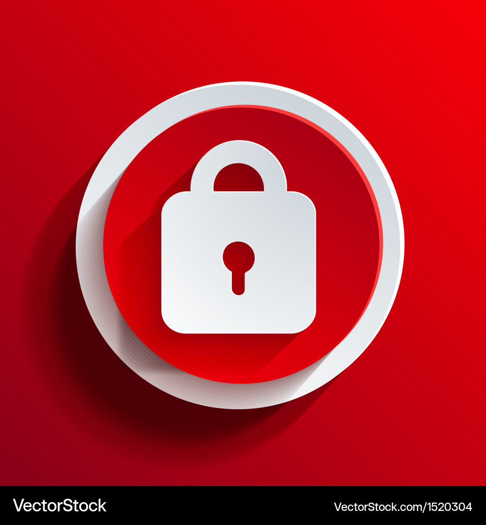 Red circle icon eps10 Royalty Free Vector Image