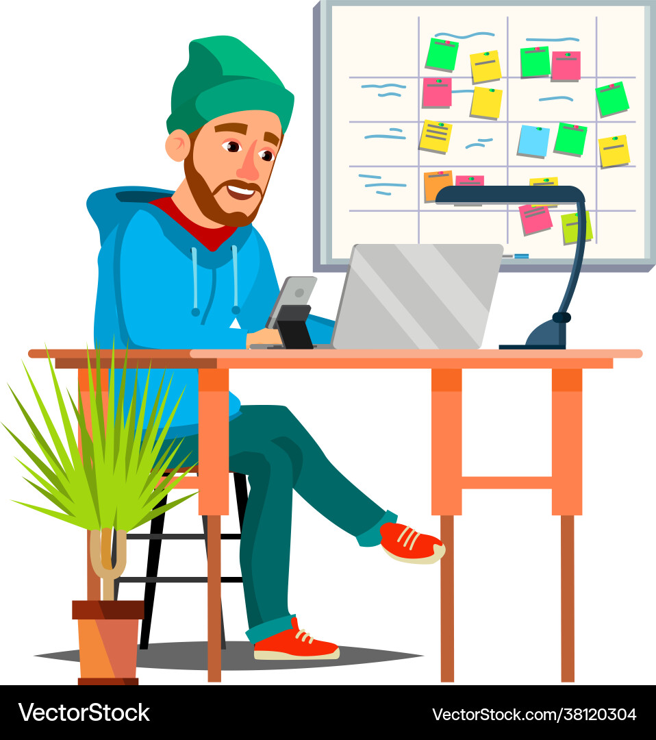 Sales manager man planning company strategy Vector Image