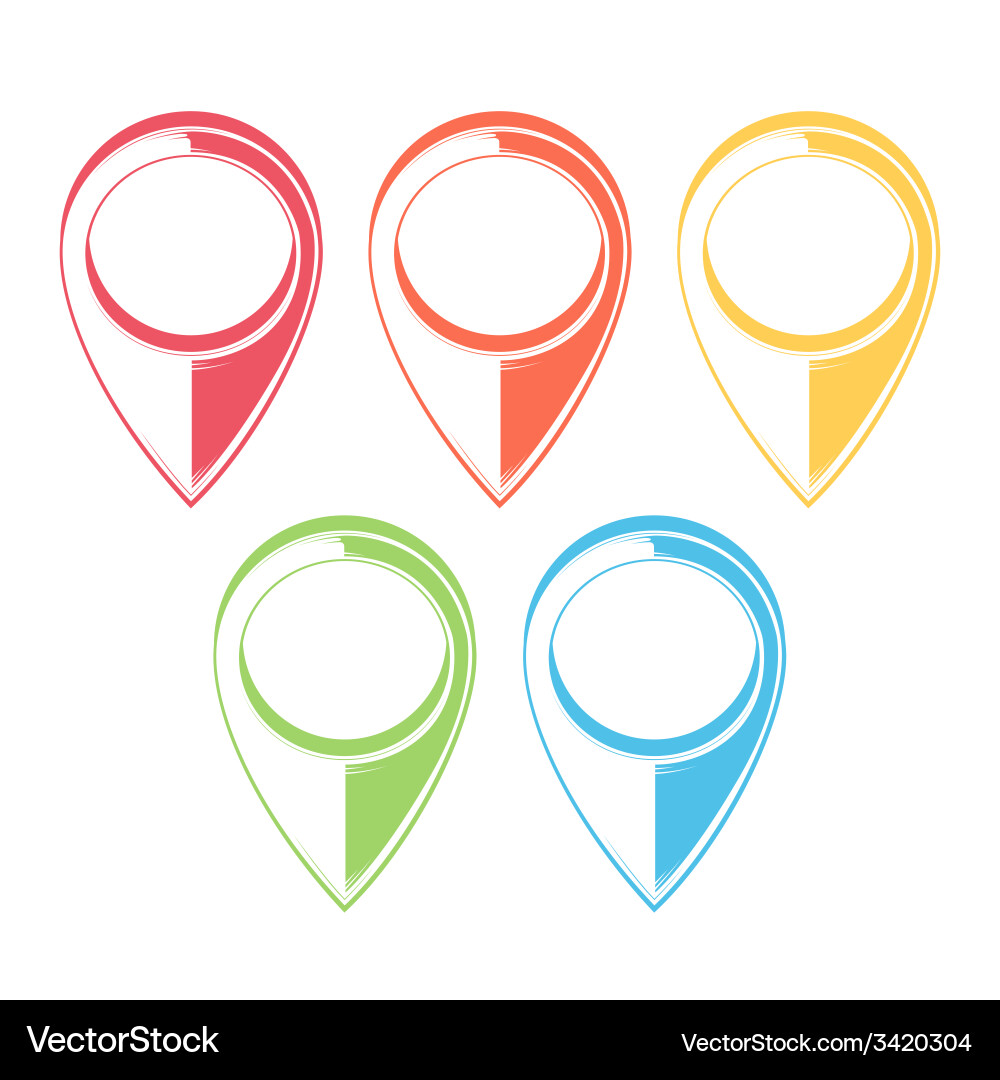 Set of map pointers Royalty Free Vector Image - VectorStock