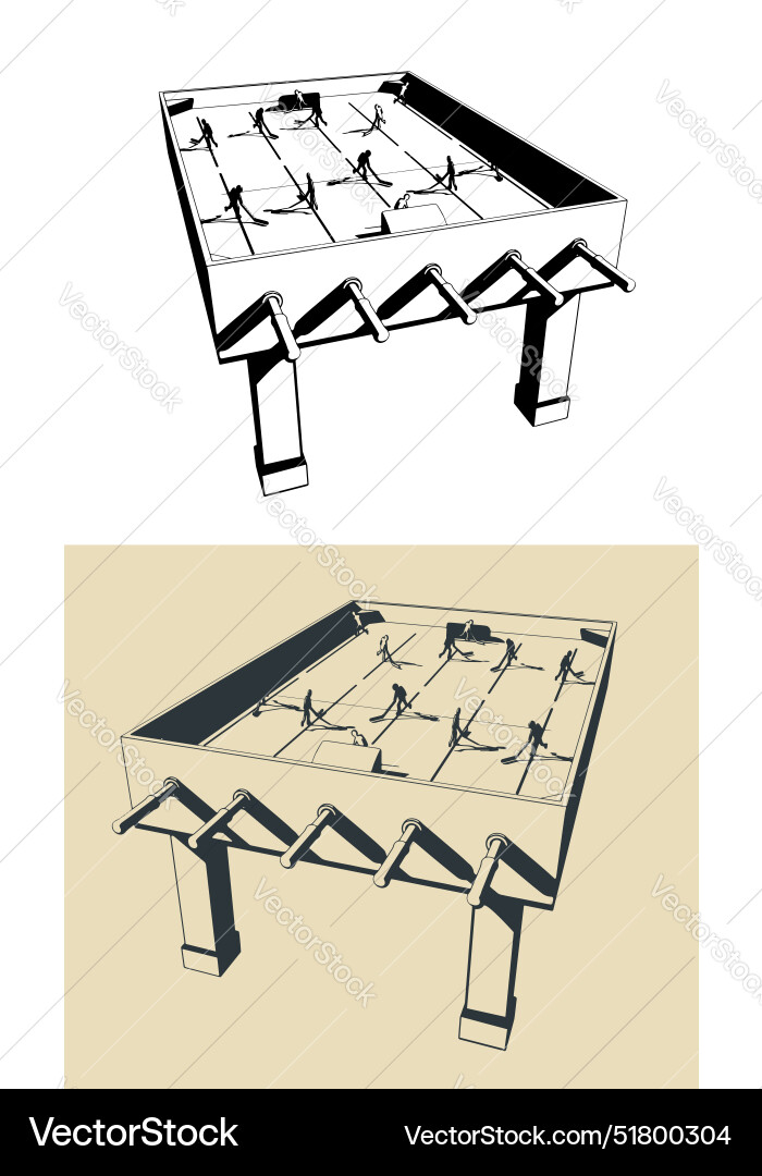 Table hockey game Royalty Free Vector Image - VectorStock
