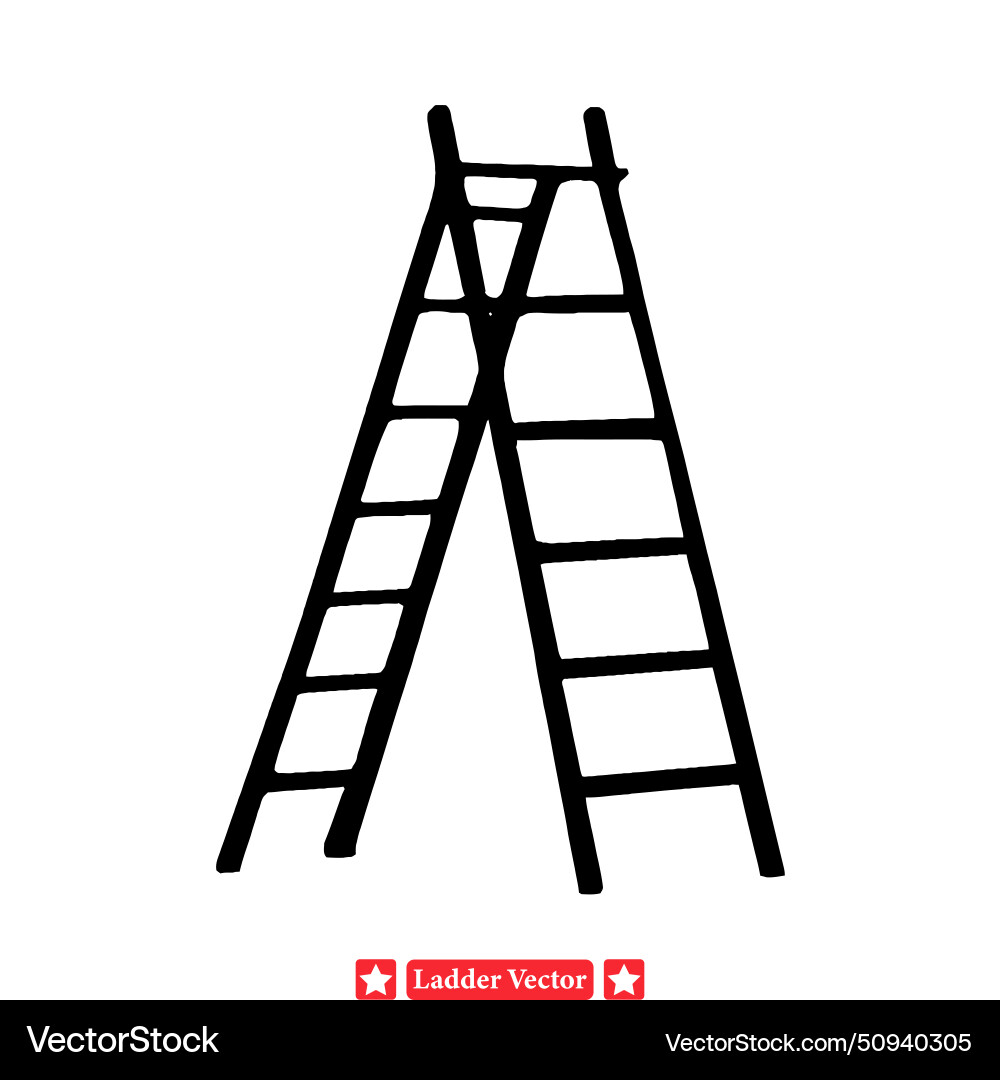 Ascend with artistic flair ladder collection Vector Image