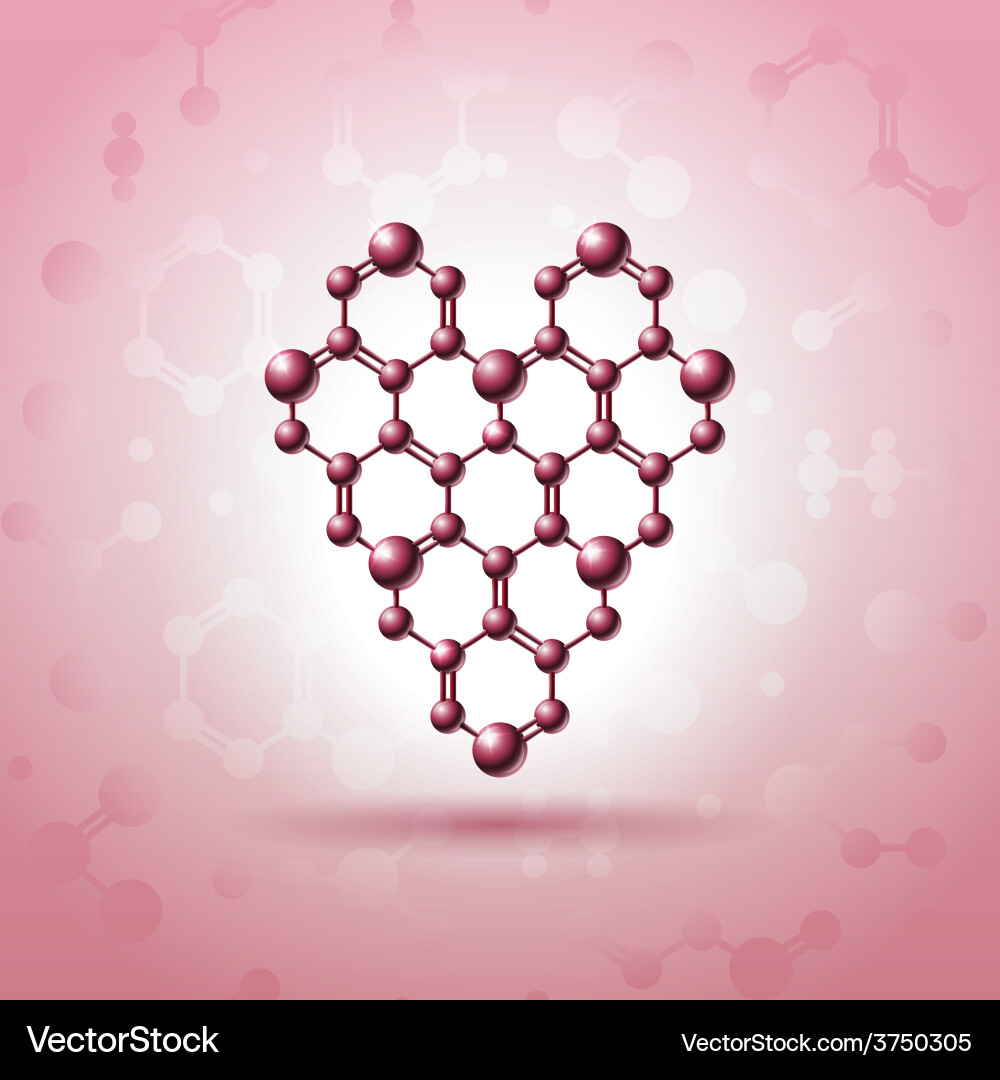 Atom heart Royalty Free Vector Image - VectorStock