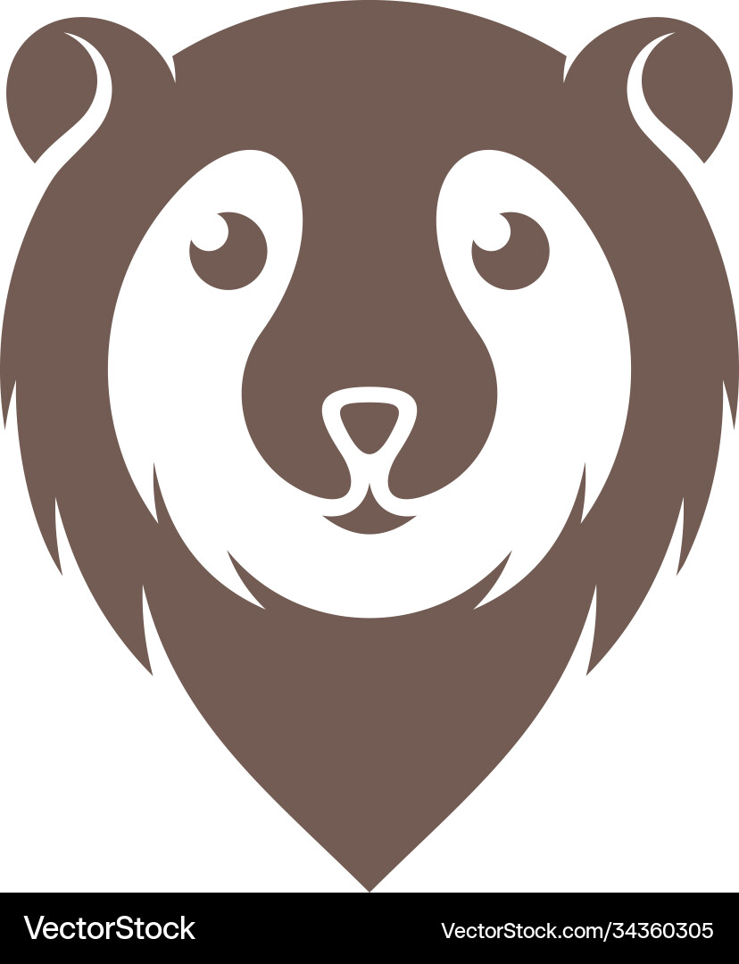 Bear logo concept design template Royalty Free Vector Image