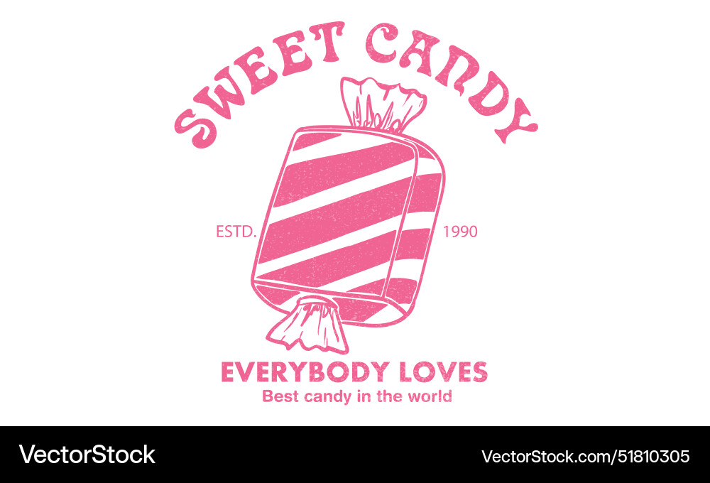 Candy print design for t shirt Royalty Free Vector Image