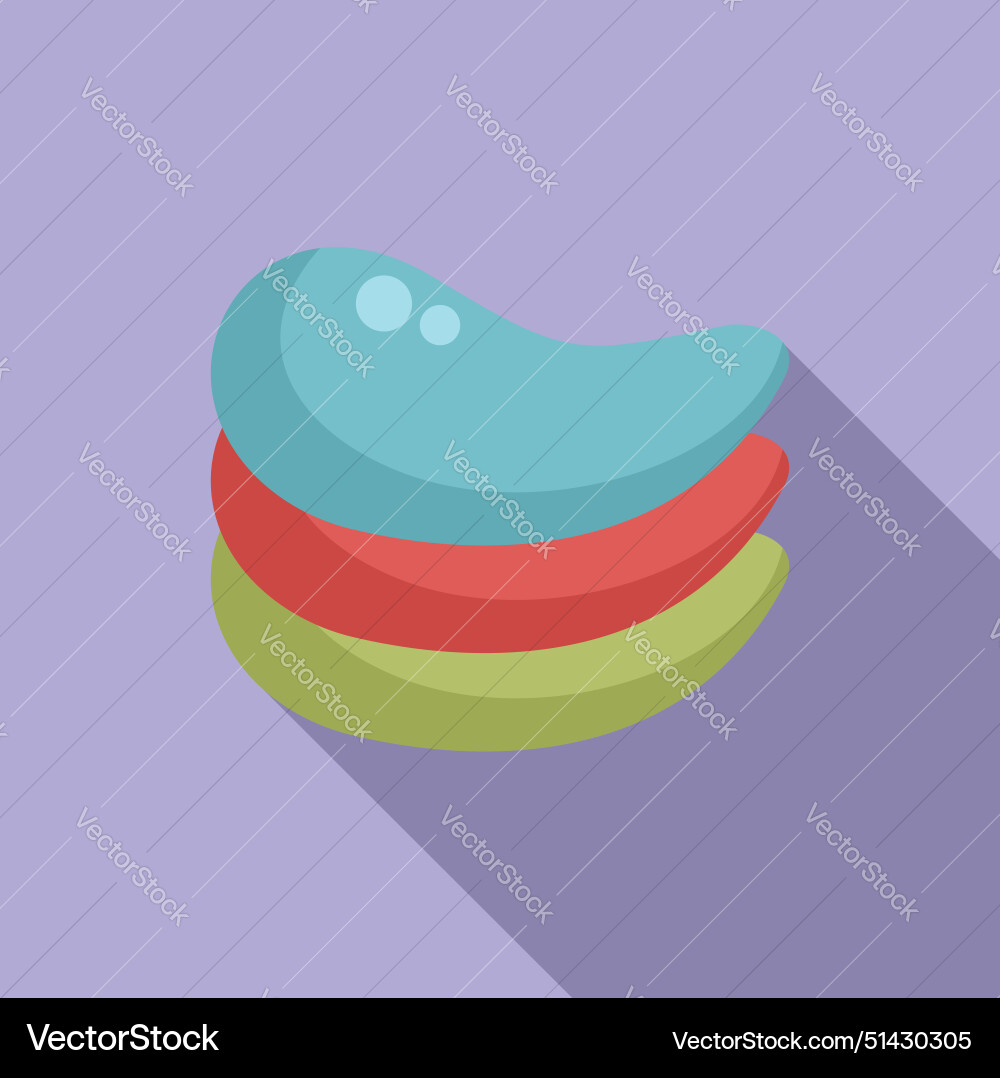 Colorful stacked jelly beans Royalty Free Vector Image