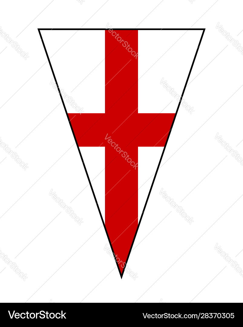 English flag as bunting triangle Royalty Free Vector Image