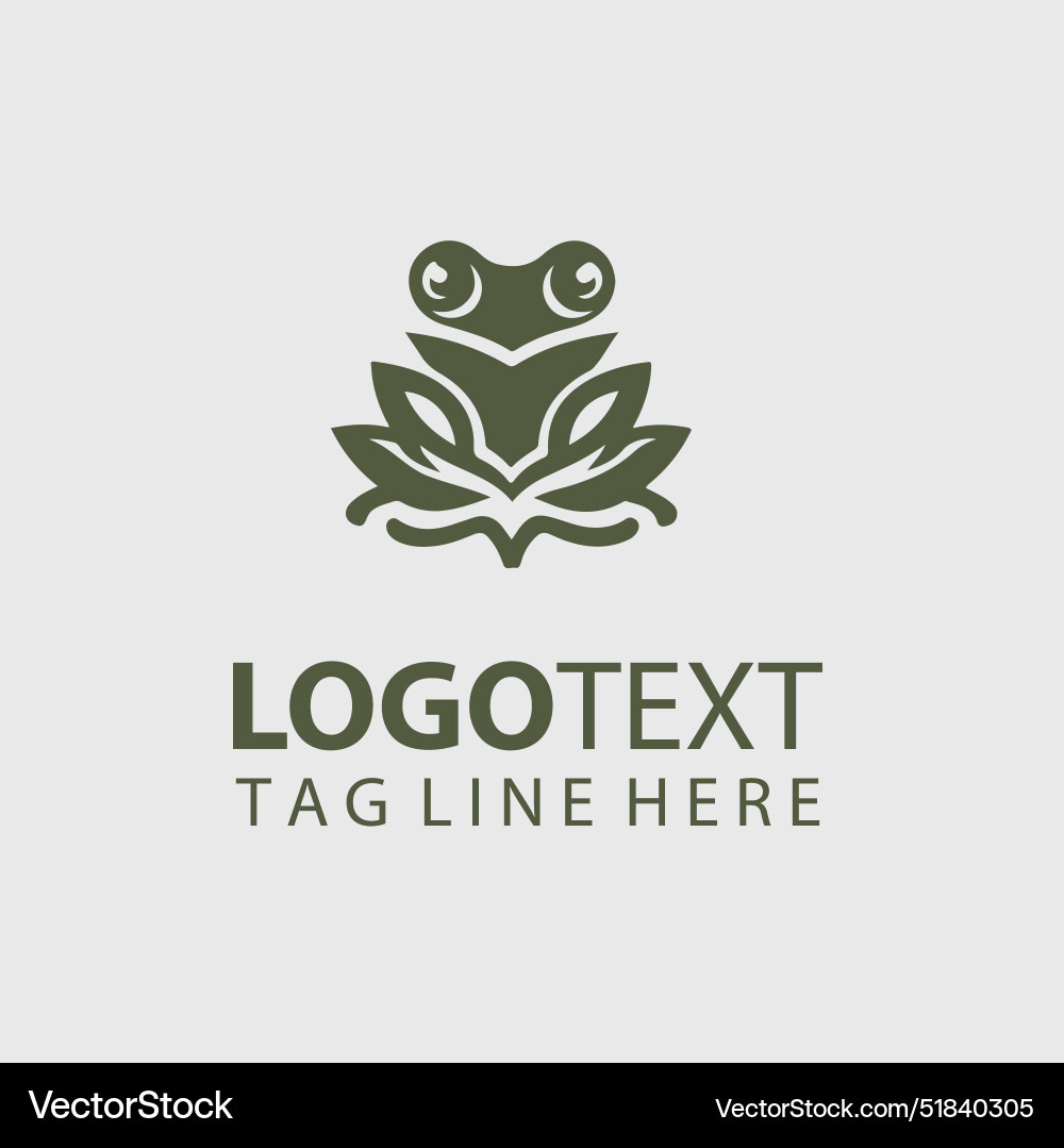 Frog logo Royalty Free Vector Image - VectorStock