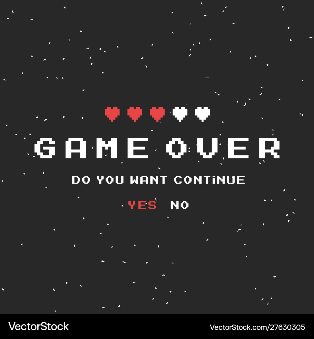 Game over background Royalty Free Vector Image