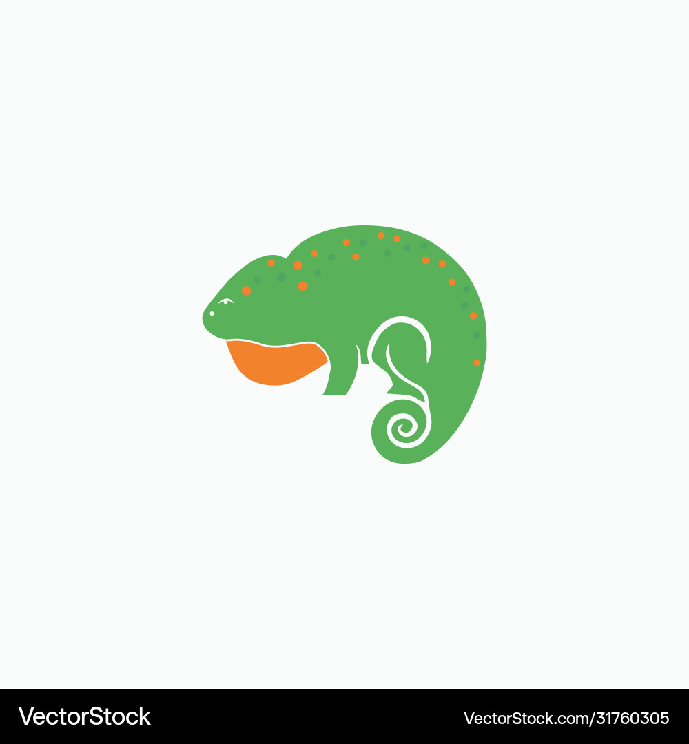 Gecko lizard logo design Royalty Free Vector Image