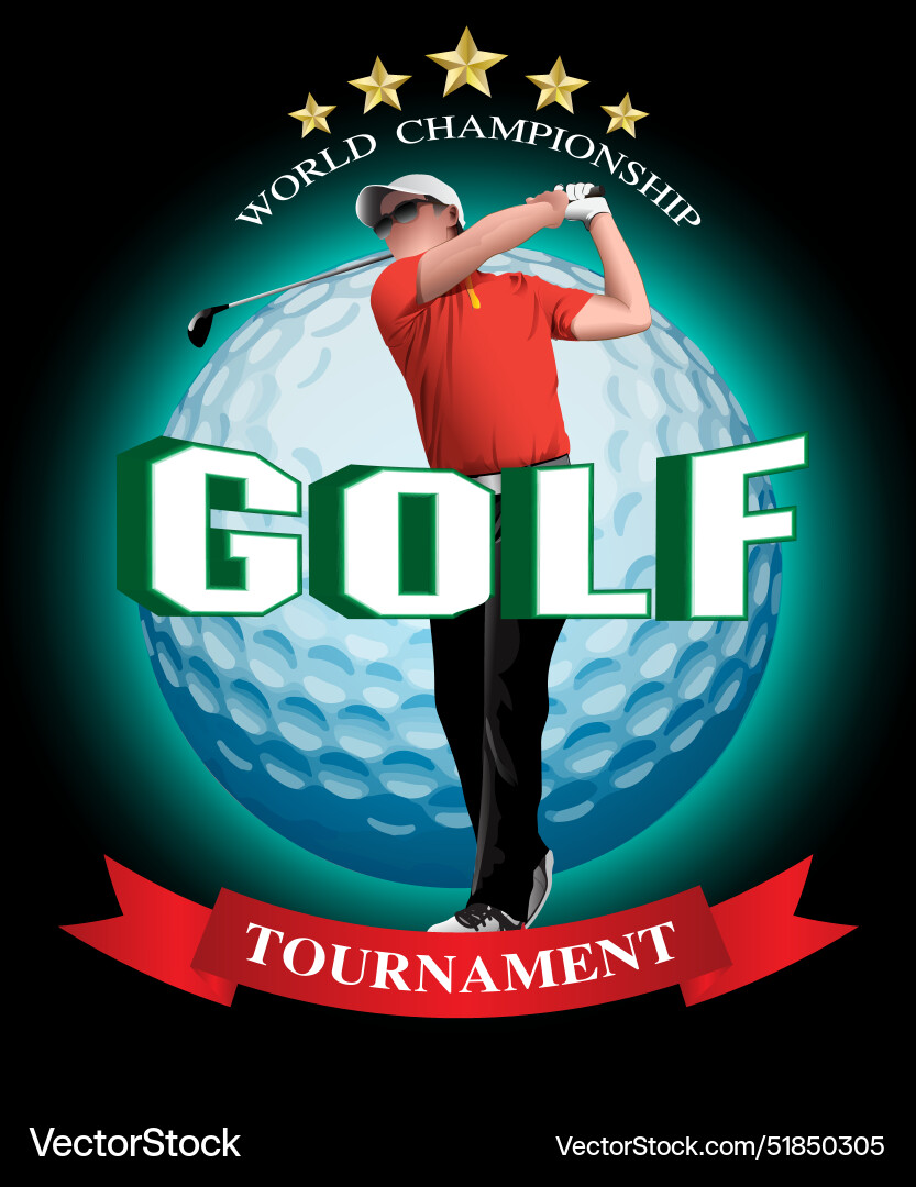 Golf world championship Royalty Free Vector Image