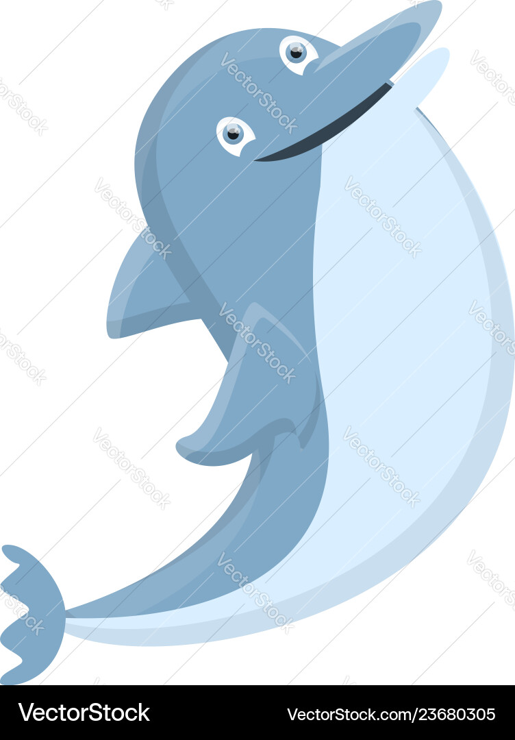 Happy dolphin icon cartoon style Royalty Free Vector Image