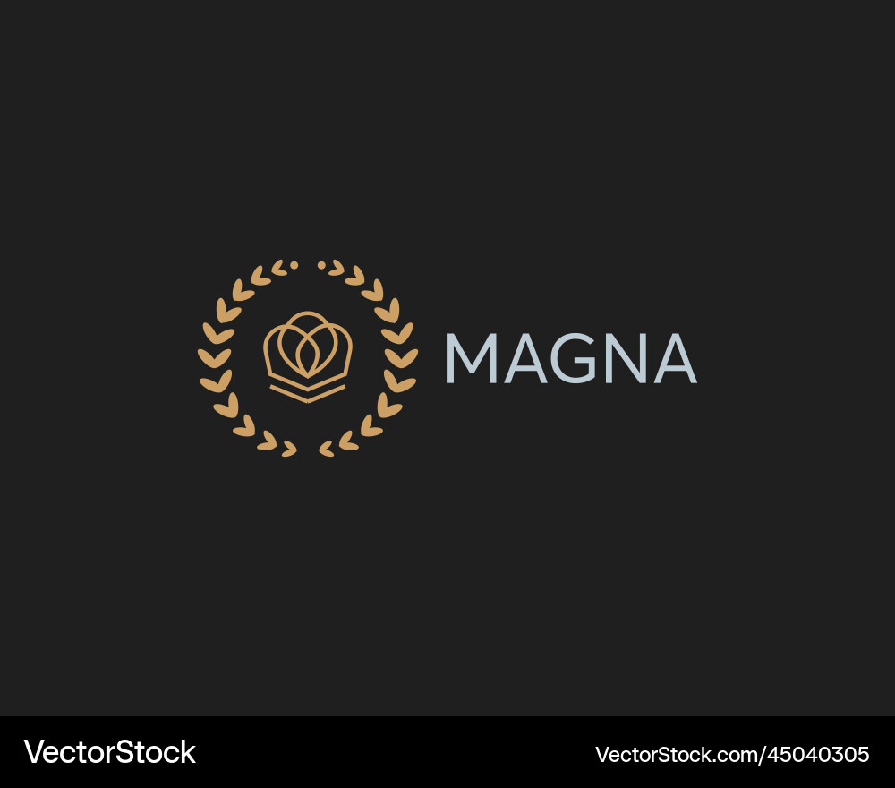 Linear crown emblem elegant royal king sign Vector Image