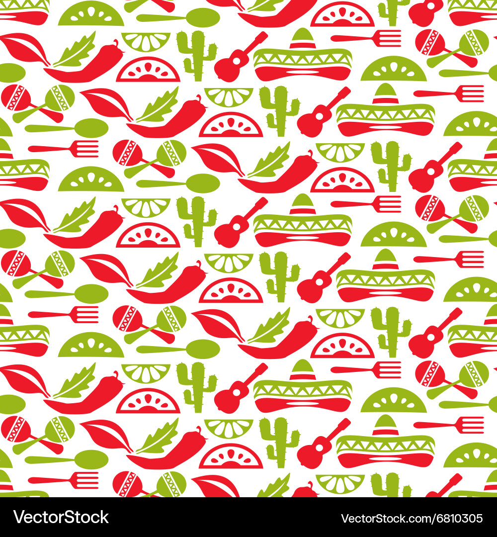 Mexican Fiesta Pattern Royalty Free Vector Image