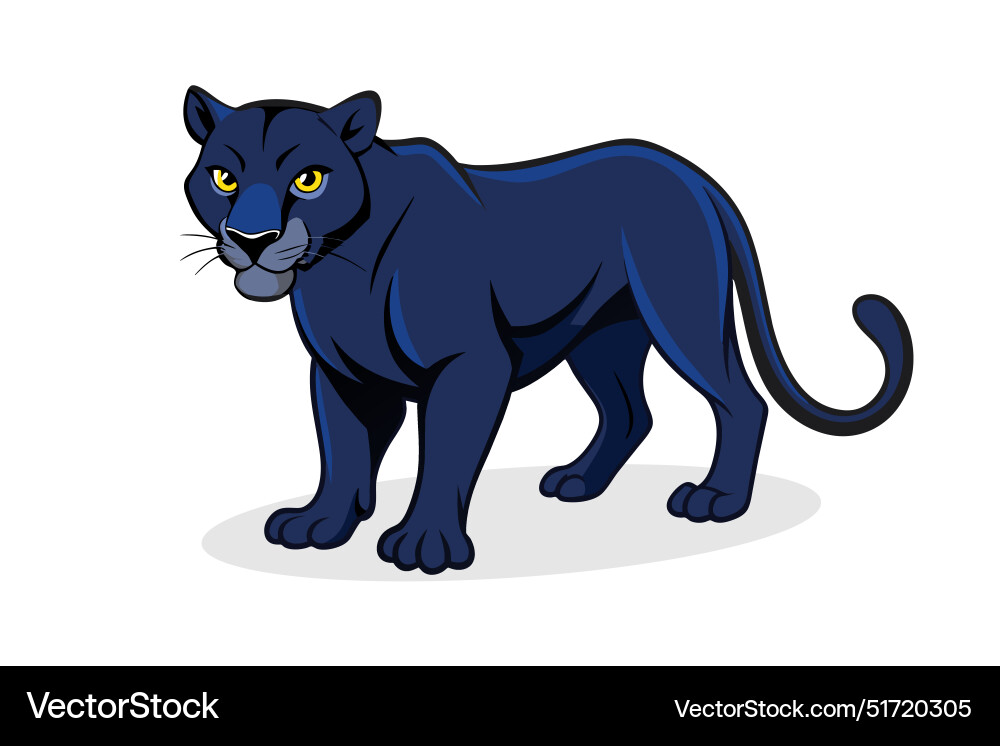Panther continuous vactor on white background Vector Image
