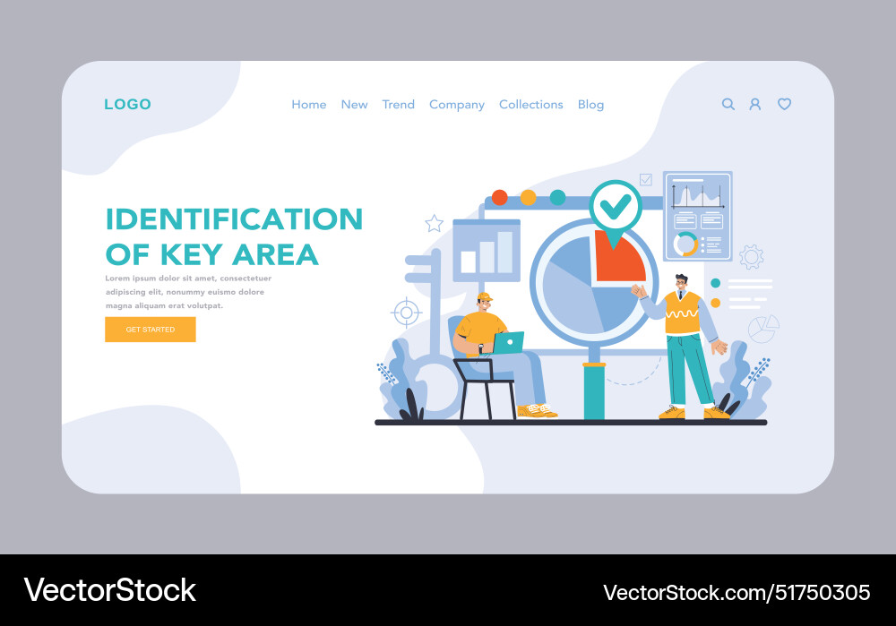 Trend watching web or landing specialist tracking Vector Image