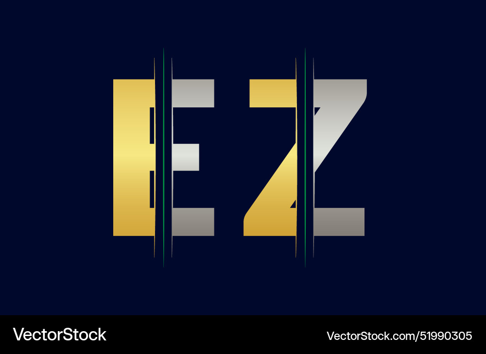 Unique ez letter logo icon template Royalty Free Vector