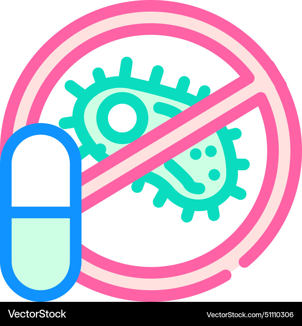 Antibiotics medicines pharmacy color icon Vector Image