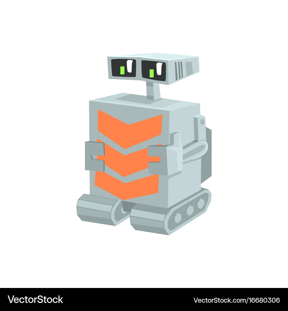 Cartoon crawler robot character Royalty Free Vector Image