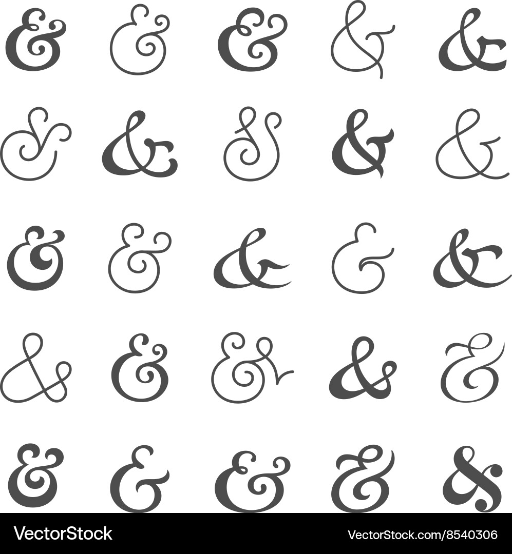 Elegant Amperands & Symbols Royalty Free Vector Image