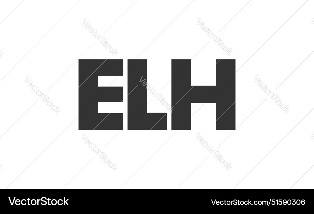 Elh logo design template with strong and modern Vector Image