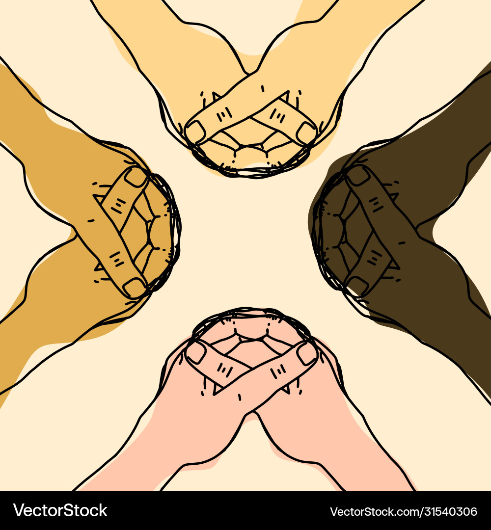 Praying hands symbol christianity hand drawn Vector Image