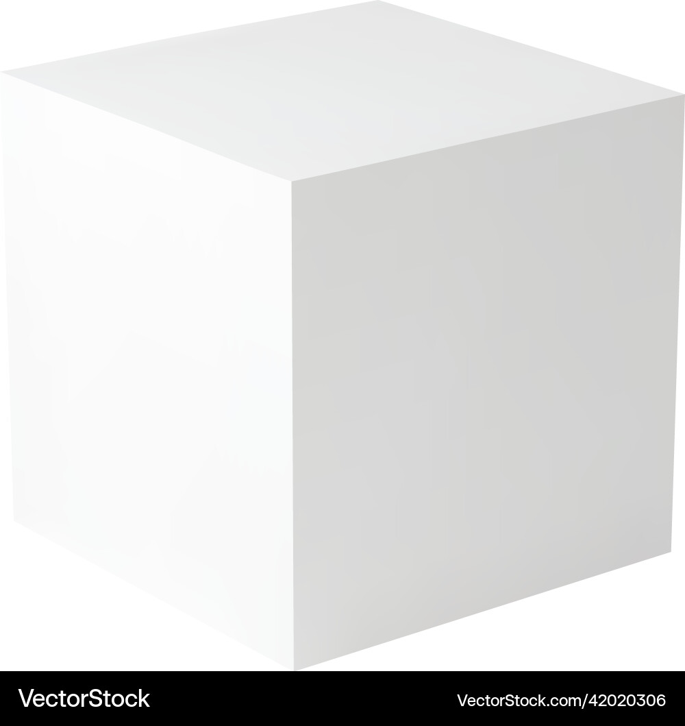 Realistic cube Royalty Free Vector Image - VectorStock