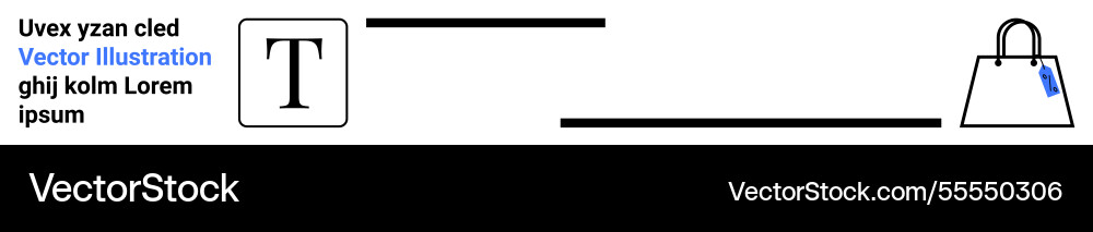 Typography and shopping concept with bold text Vector Image