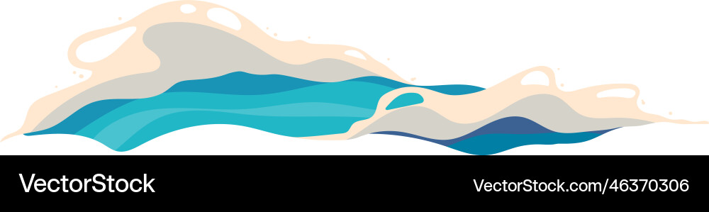 Wave flat icon Royalty Free Vector Image - VectorStock