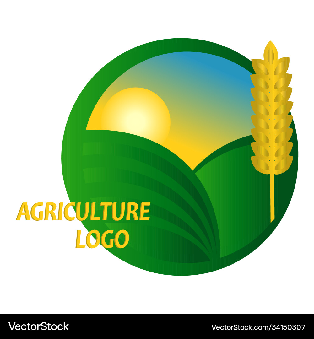 Agribusiness logo design Royalty Free Vector Image
