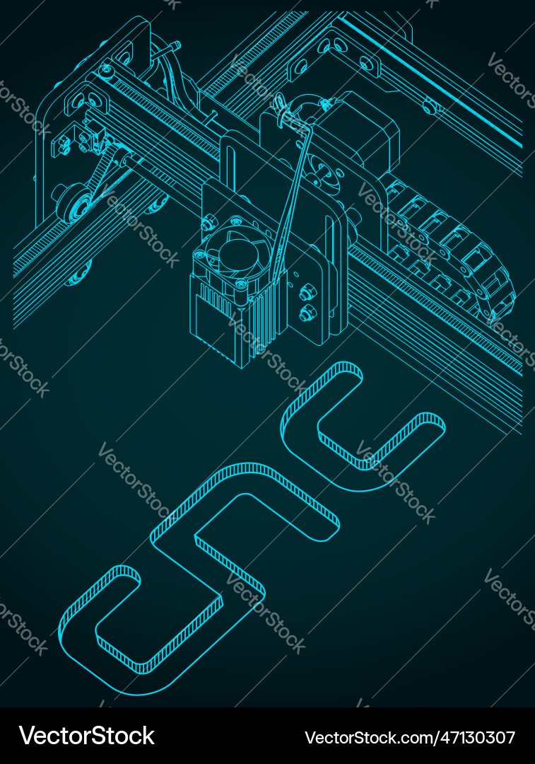 Cnc router Royalty Free Vector Image - VectorStock