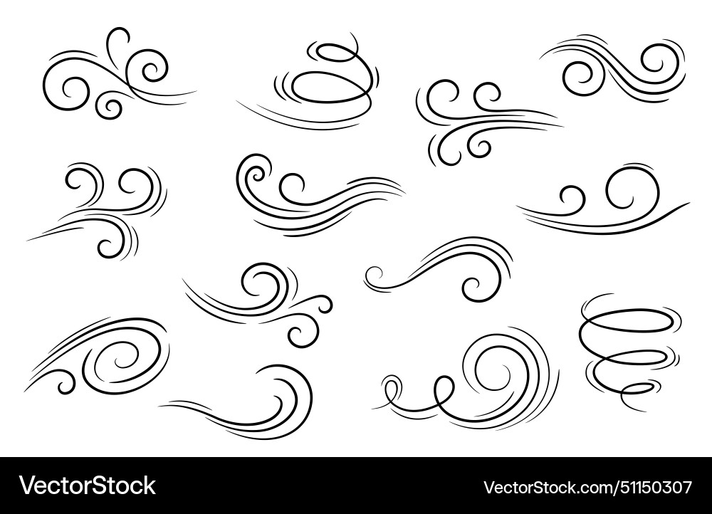 Wind Swirl Vector Wind Blowing Symbol. Vector & Photo (Free Trial)