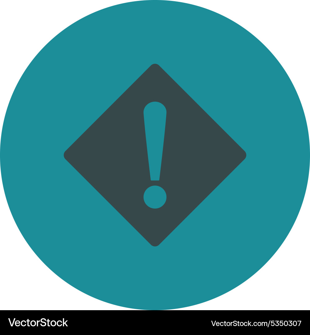 Error flat soft blue colors round button Vector Image