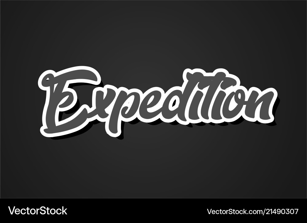 Expedition hand writing word text typography Vector Image