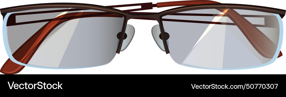 Eyeglasses cartoon icon optical glasses lens Vector Image